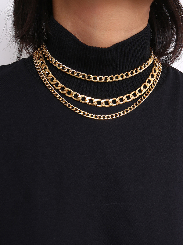 Original Cool Multi-layers Chains Necklace on Luulla