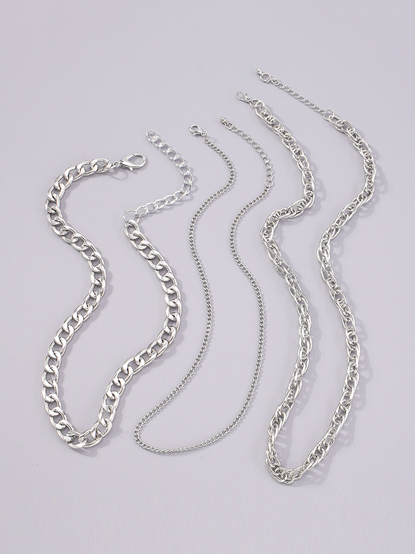 Silver Original Cool Multi-layered Chains Necklace on Luulla