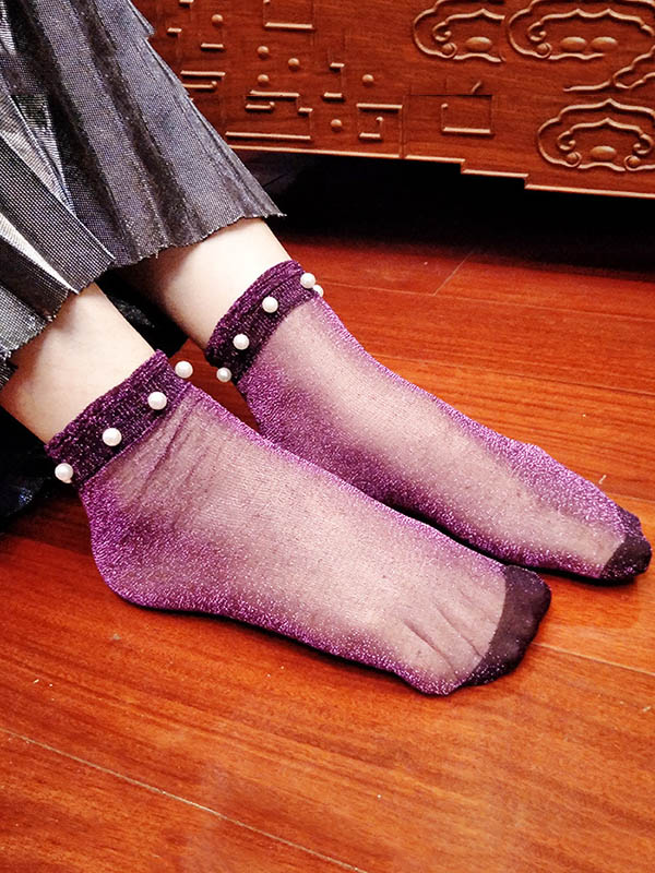 Red Original Urban Beaded Socks Accessories on Luulla