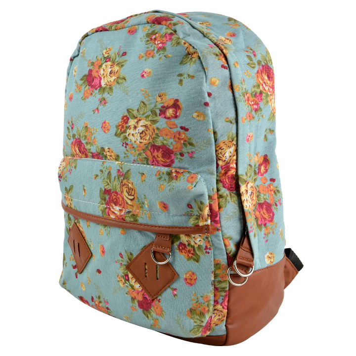 Canvas Flower Rucksack Backpack School Bag on Luulla