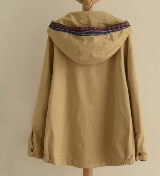 Fashion Cat Print Coat With Hat on Luulla