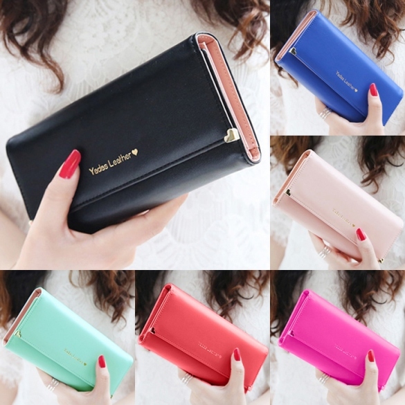 Fashion Women's Long Wallet Button Clutch Purse Long Handbag on Luulla