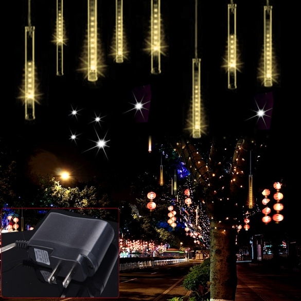 Warm White 80led Meteor Shower Rain Tubes Snowfall Light For Festival ...