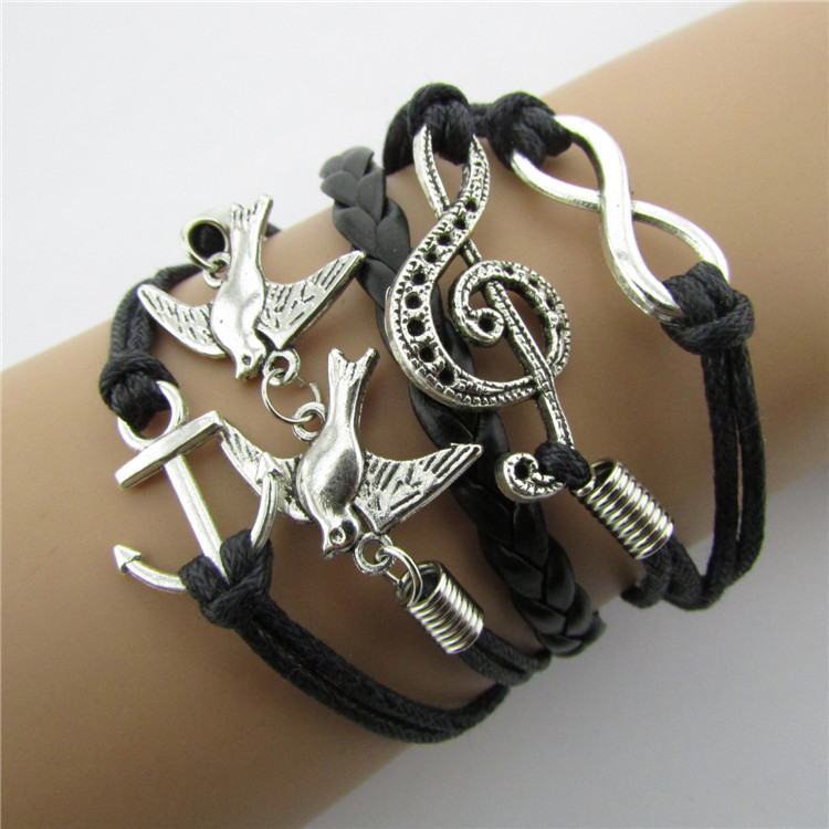 Anchor Dove Eight Wax String Fashion Bracelets on Luulla