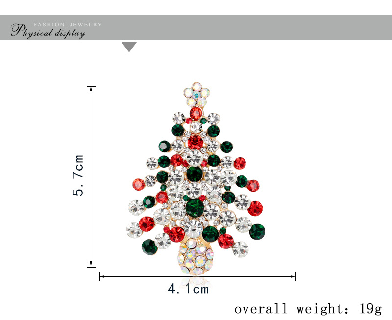 Kc Gold Full Diamond Grade Christmas Tree Brooch on Luulla