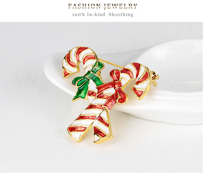 High Quality Christmas Candy Cane Brooch on Luulla