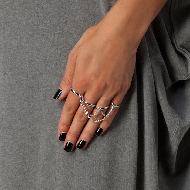 Tassels Four-pieces Multi-finger Ring on Luulla