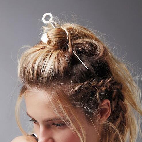 Retro Geometric Circular Women's Hairpin on Luulla
