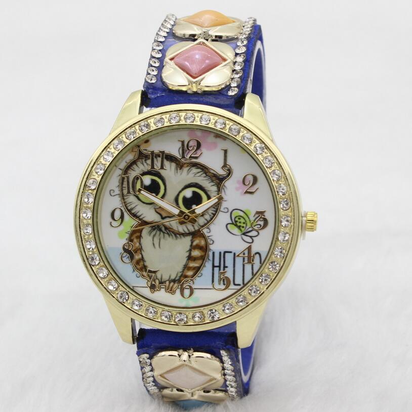 Cute Owl Square Gems Watch on Luulla