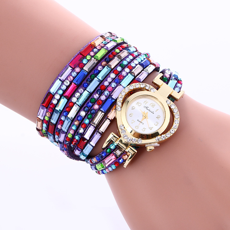 Color Crystal Heart Watch on Luulla