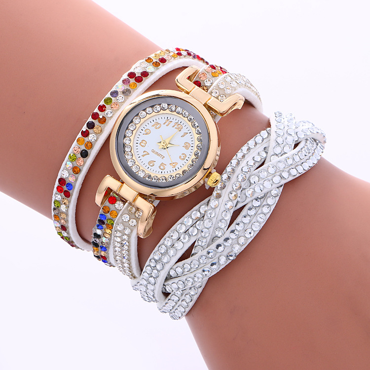 Double Color Twist Colorful Crystal Watch on Luulla