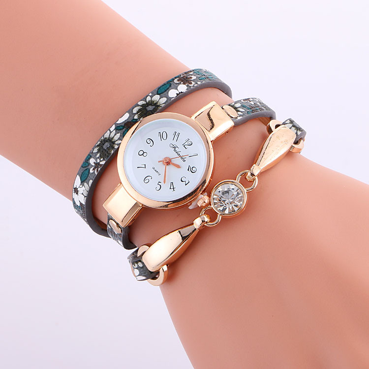 Classic Small Dial Print Crystal Watch on Luulla