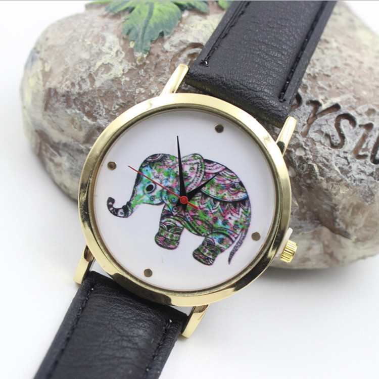 Colorful Elephant Leather Quartz Watch on Luulla