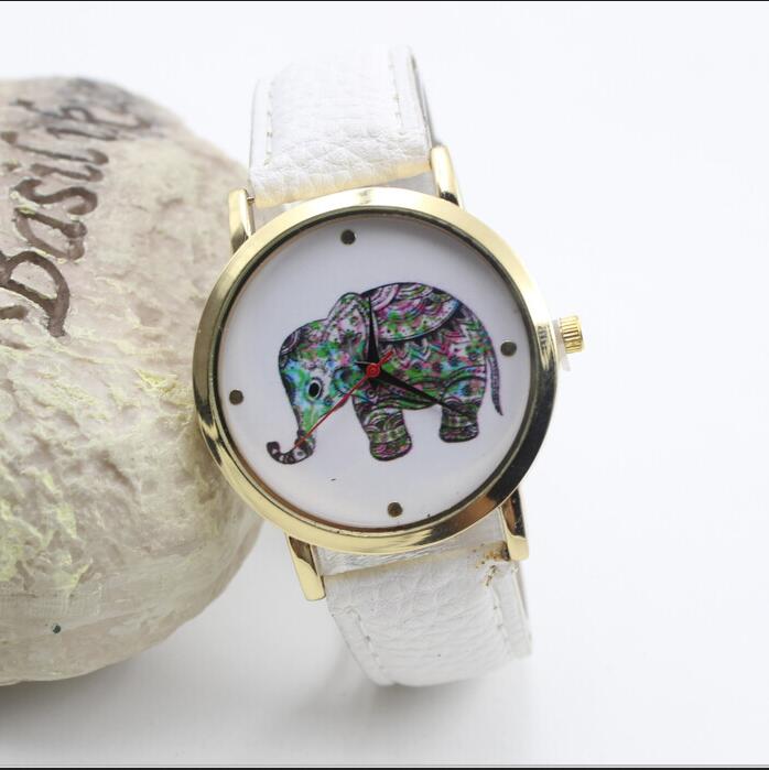 Colorful Elephant Leather Quartz Watch on Luulla