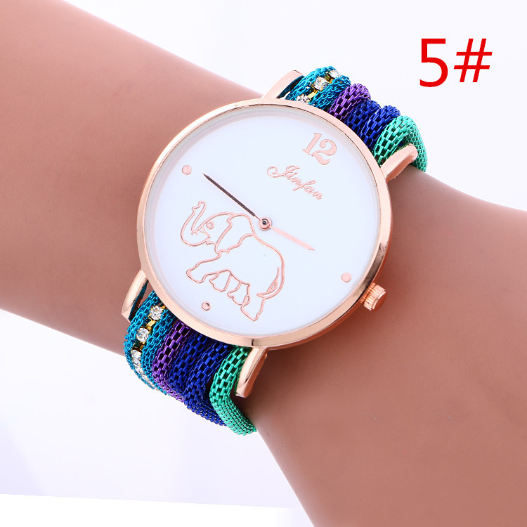 Bohemia Style Colorful Strap Elephant Watch on Luulla