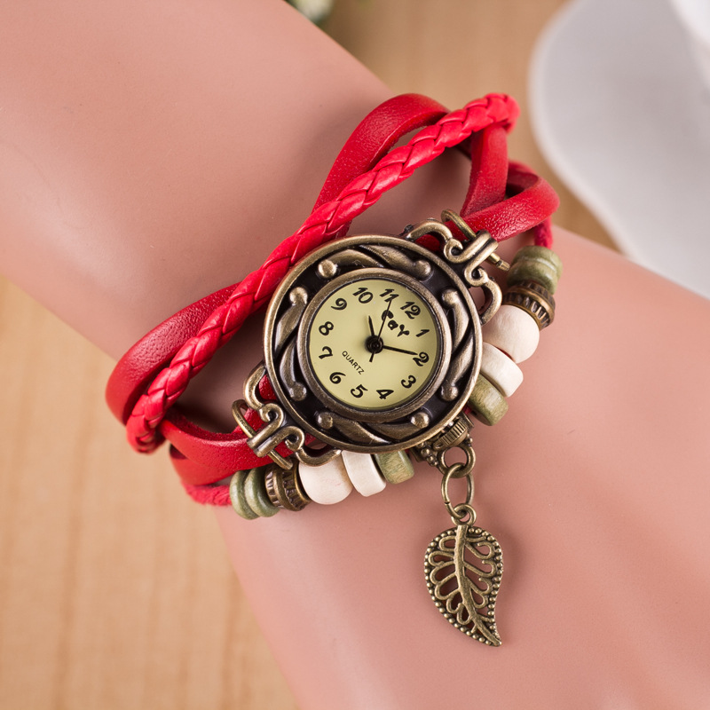 Hollow Out Leaf Multilayer Watch on Luulla
