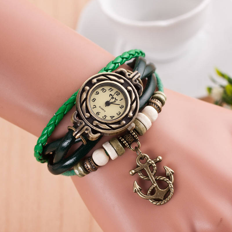 Retro Anchor Pattern Punk Watch on Luulla