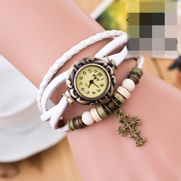 Retro Cross Multilayer Woven Watch on Luulla