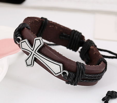 Personality Cross Woven Bracelet on Luulla
