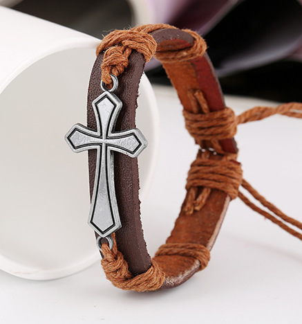 Personality Cross Woven Bracelet on Luulla